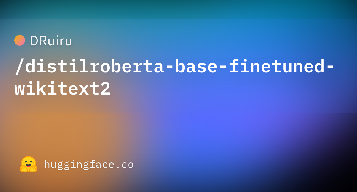DRuiru/distilroberta-base-finetuned-wikitext2 at main DRuiru/distilroberta-base-finetuned-wikitext2 at main