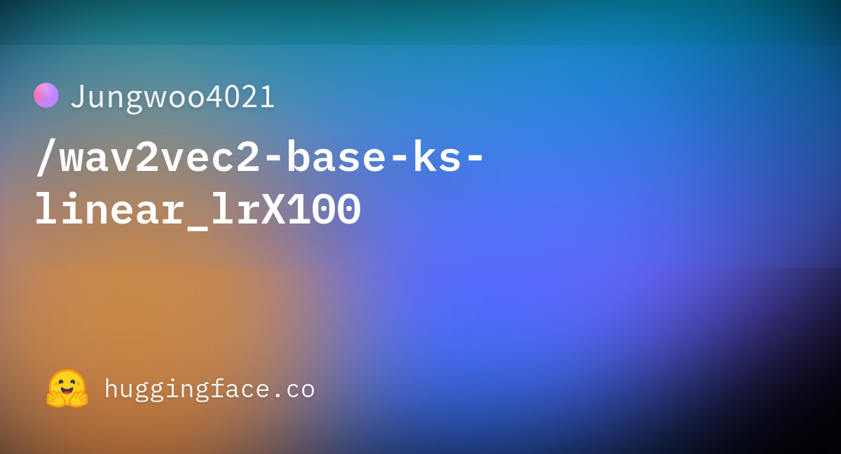 Jungwoo4021/wav2vec2-base-ks-linear_lrX100 · Training metrics Jungwoo4021/wav2vec2-base-ks-linear_lrX100 · Training metrics