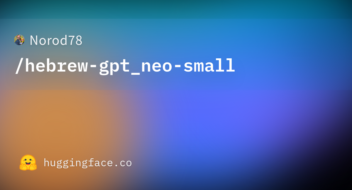 Norod78hebrew Gptneo Small At Main