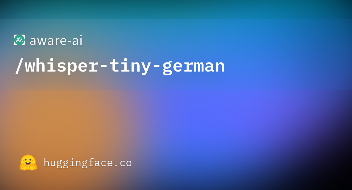 config.json · aware-ai/whisper-tiny-german at main config.json · aware-ai/whisper-tiny-german at main