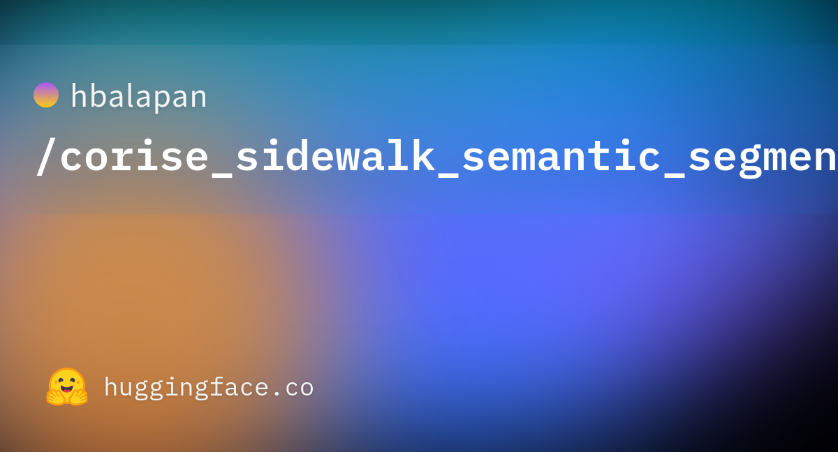 hbalapan/corise_sidewalk_semantic_segmentation_model2 · Hugging Face hbalapan/corise_sidewalk_semantic_segmentation_model2 · Hugging Face