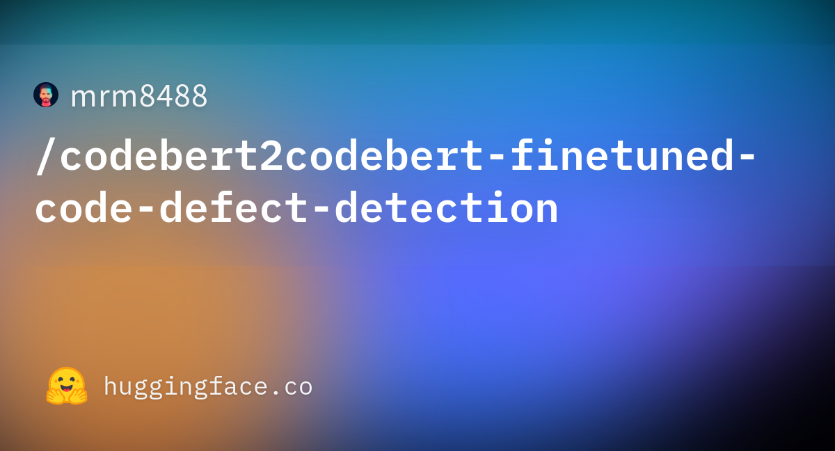 Mrm8488 Codebert2codebert Finetuned Code Defect Detection At Main