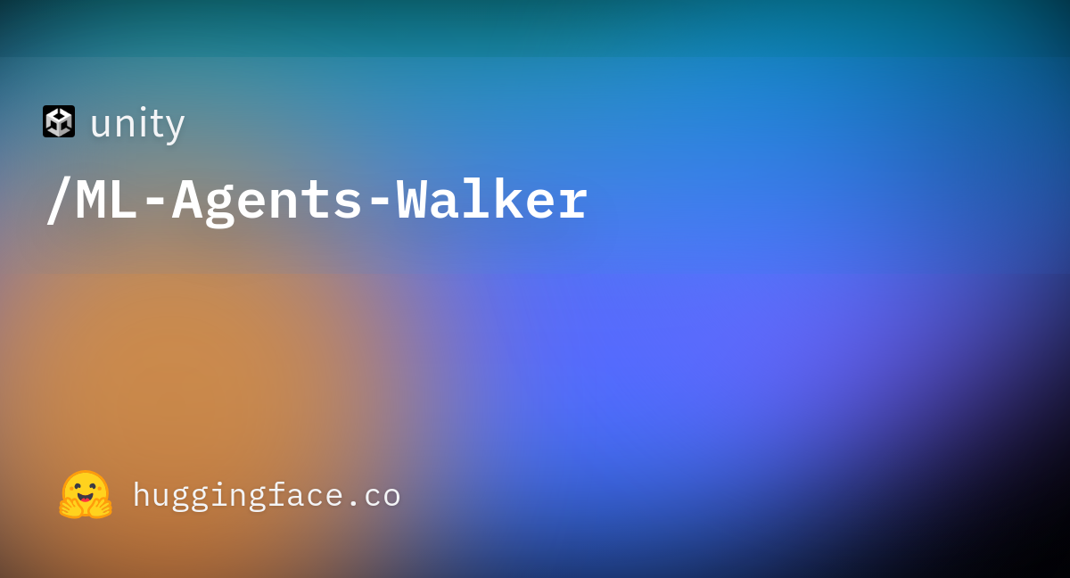 Unityml Agents Walker At Main