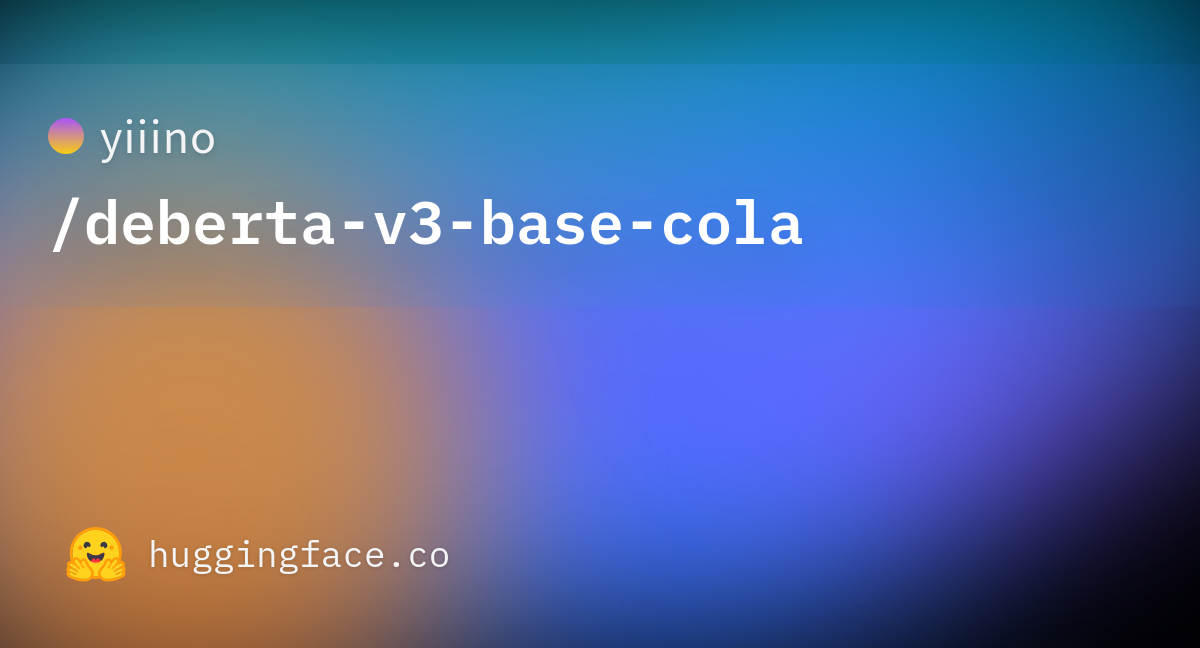yiiino/deberta-v3-base-cola · Hugging Face yiiino/deberta-v3-base-cola · Hugging Face
